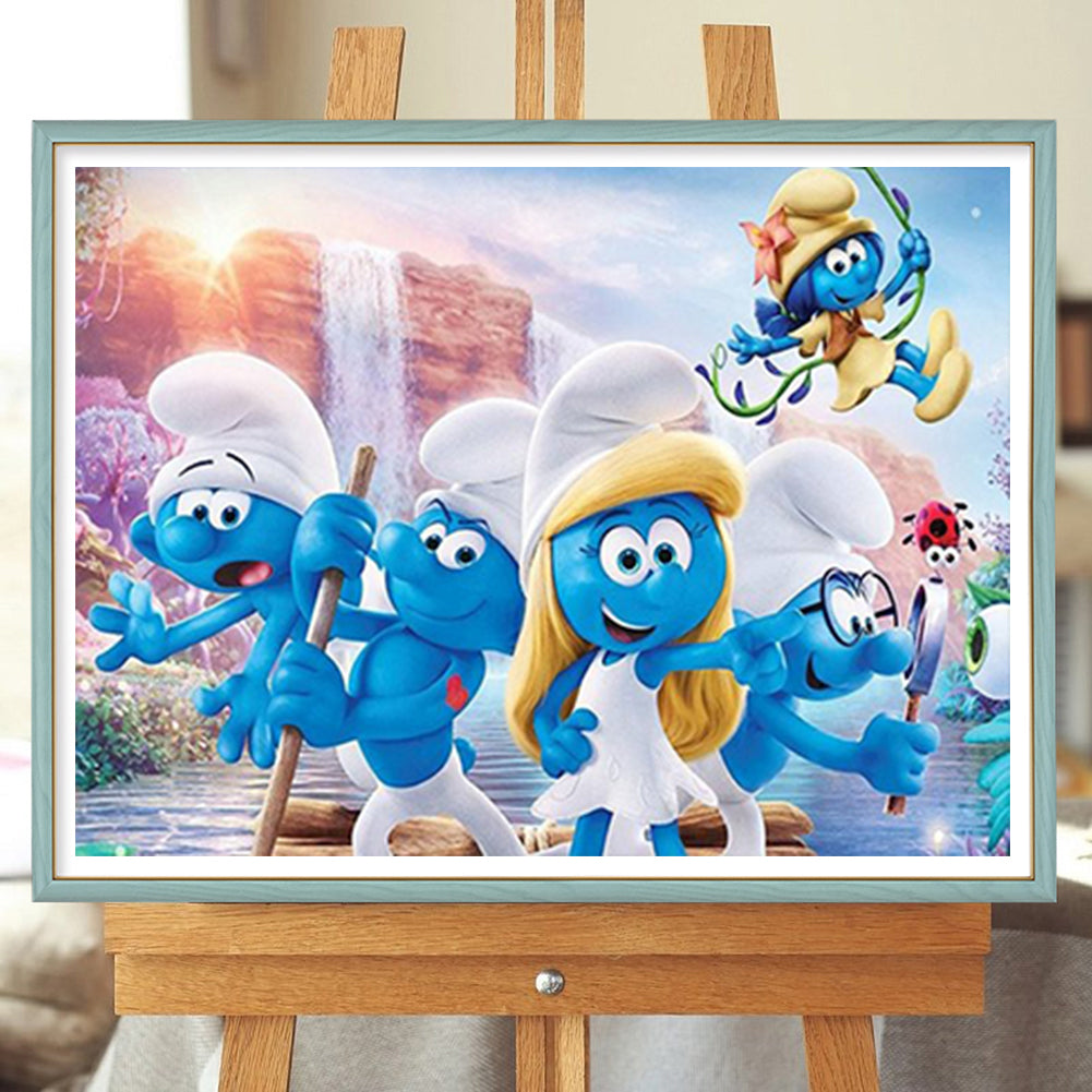 The Smurfs - Full Round Drill Diamond Painting 40*30CM – ColorfulDiy